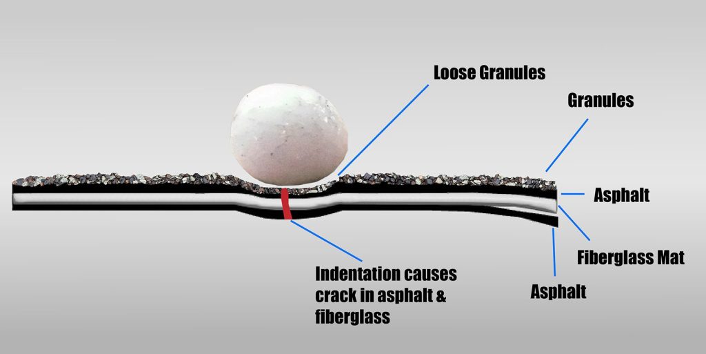 Hail Damage Roof - Elite Construction Solutions